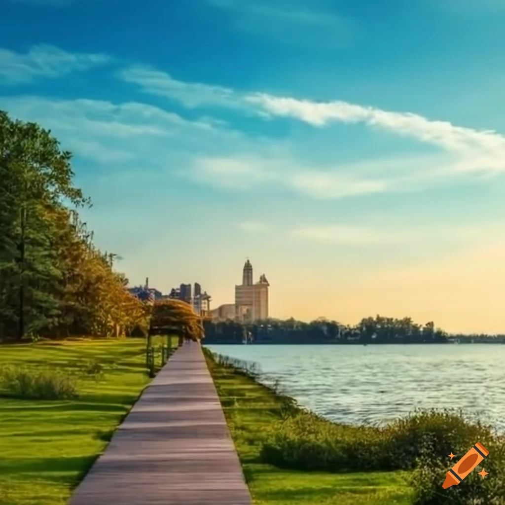 Chillwave style painting of a sunday afternoon on the island of la ...