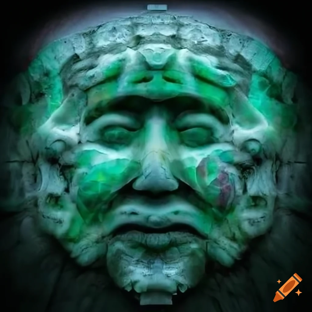 Portrait made of gemstones on Craiyon