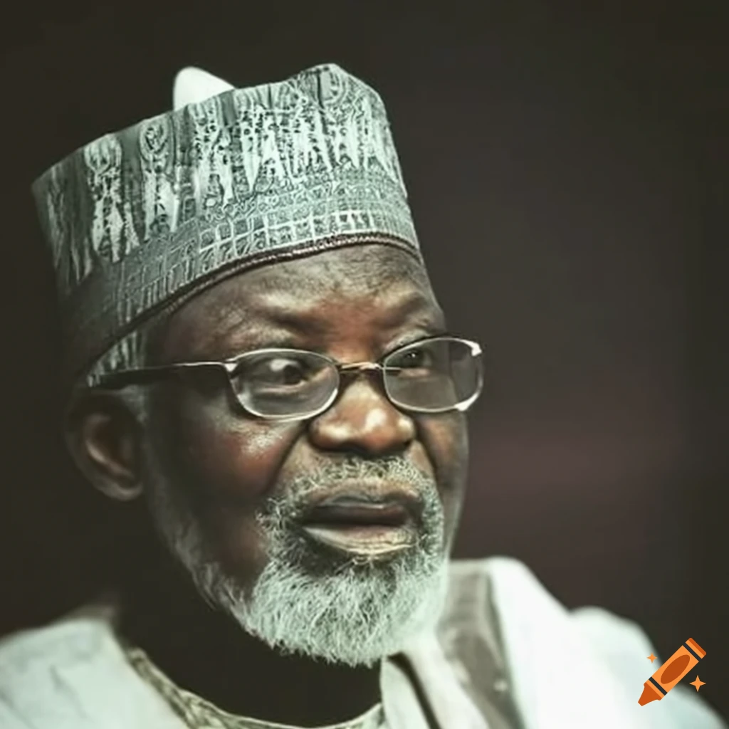 Portrait of Abdulsalami Abubakar, former Head of State of Nigeria on ...