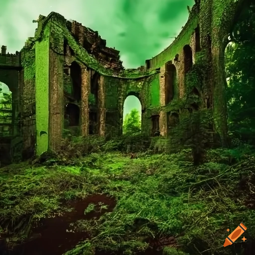 Old german fortress in ruins on Craiyon