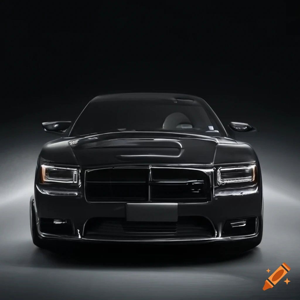 Charger hellcat wide body side view profile on Craiyon