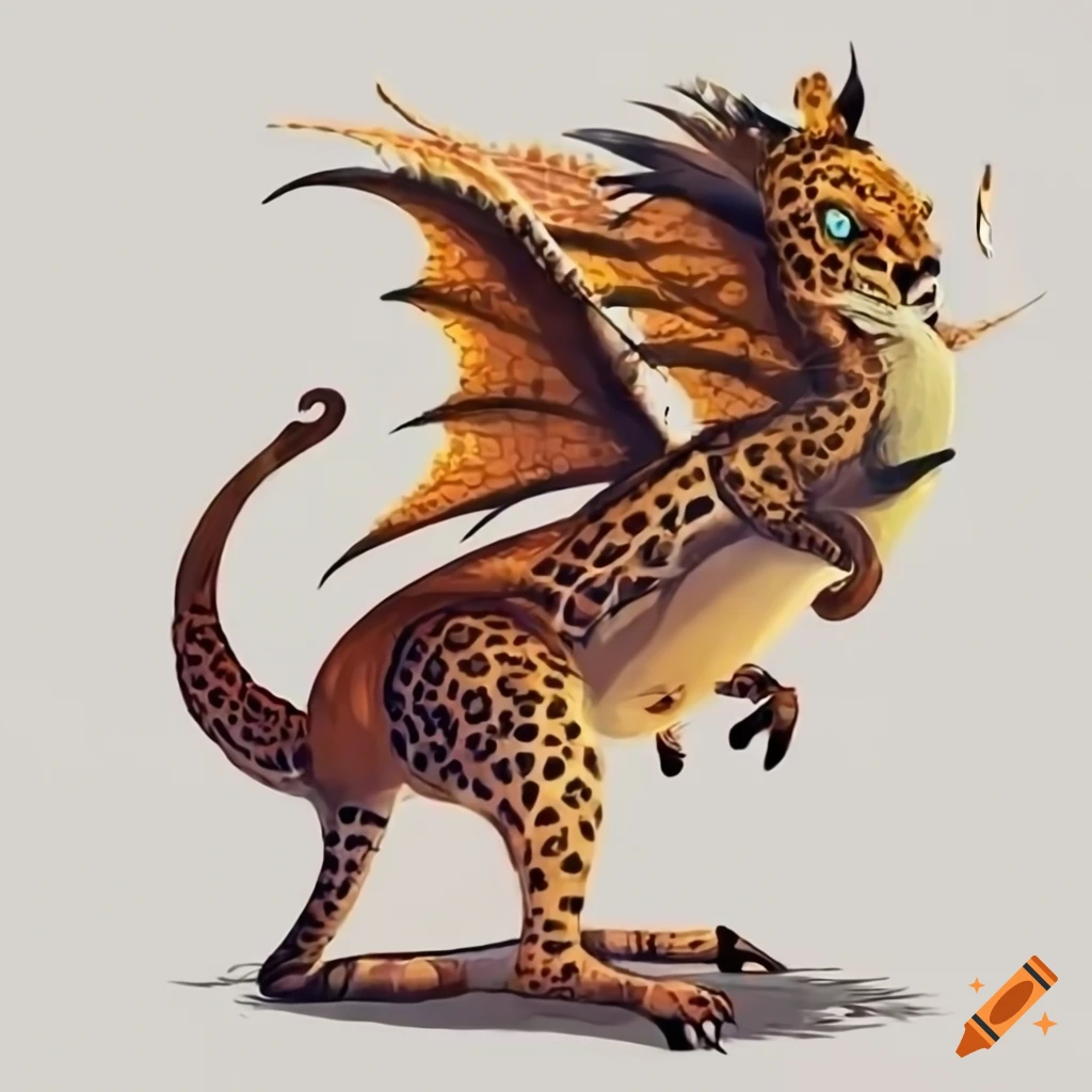 Image of a mythical kangaroo mix dragon and leopard on Craiyon