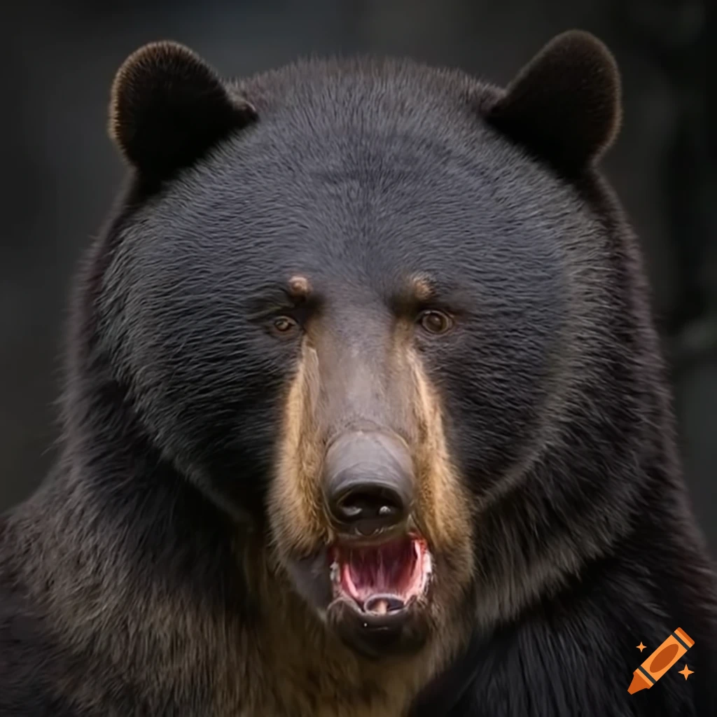 Black bear holding a christmas present on Craiyon