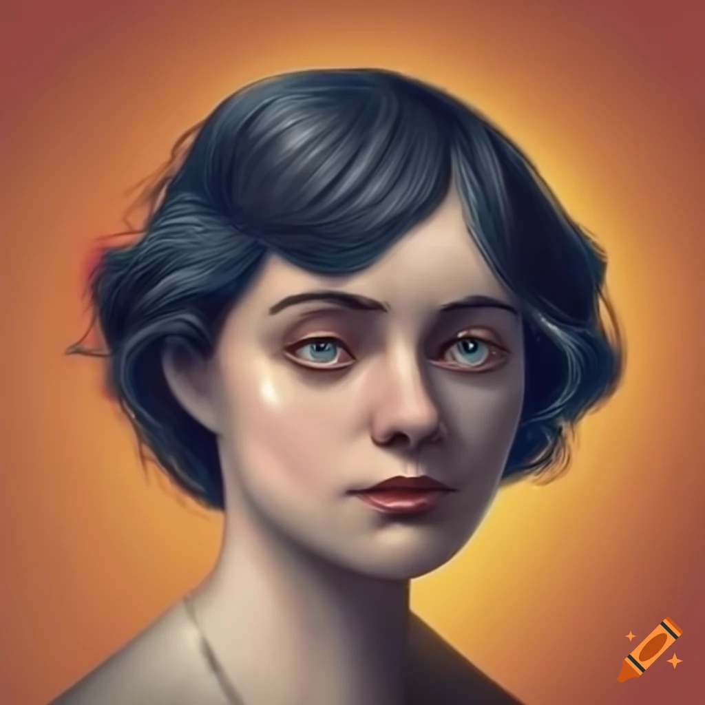 Portrait of a person with intense gaze on Craiyon