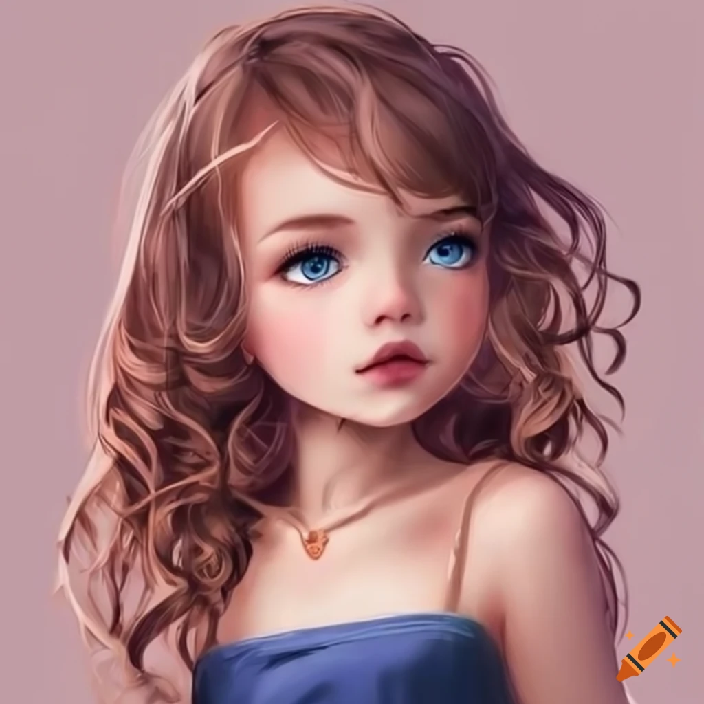 Portrait of a beautiful girl on Craiyon