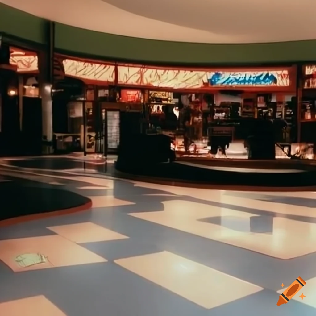 Interior of a 1980s video game store on Craiyon
