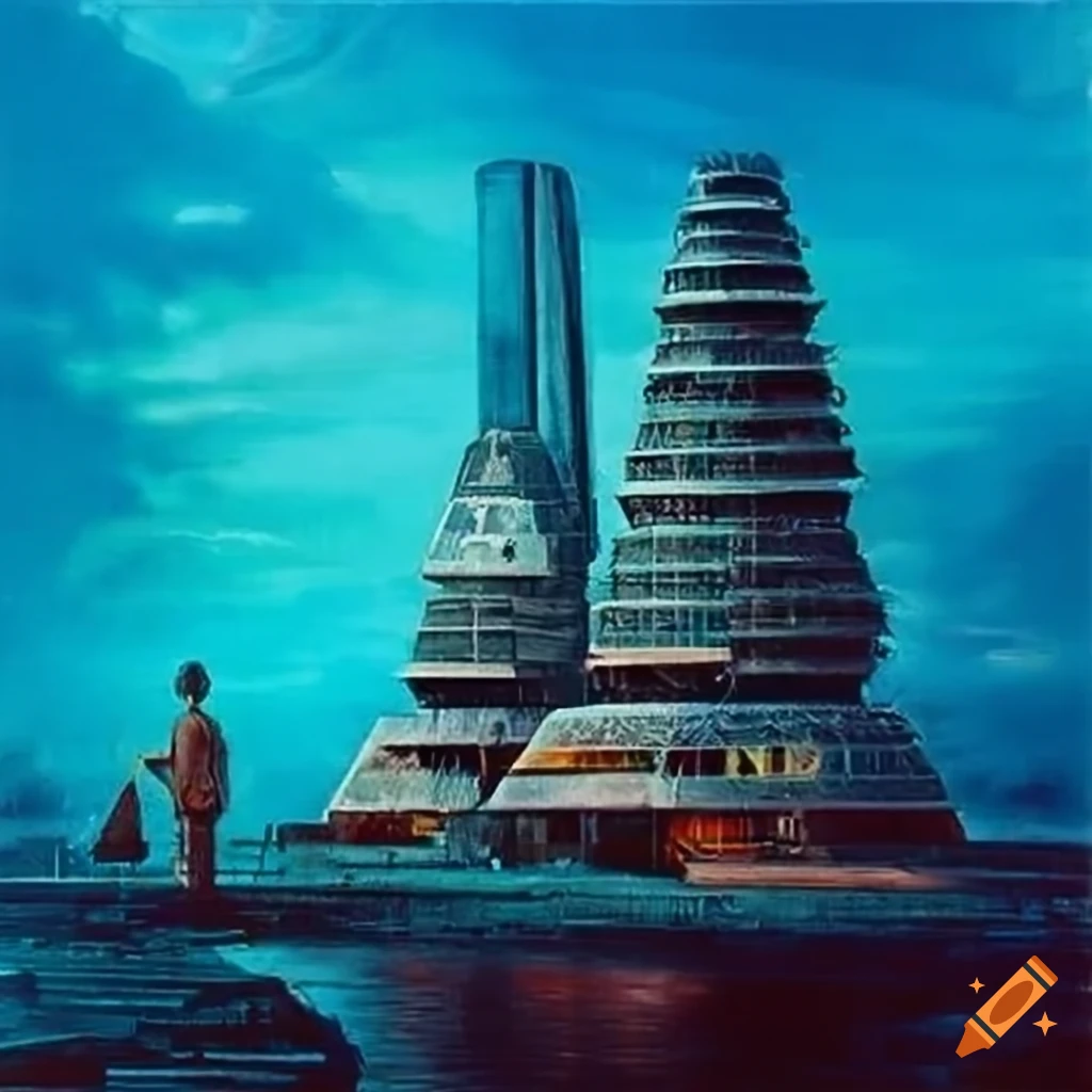Concept art of a futuristic utopia in ussr on Craiyon