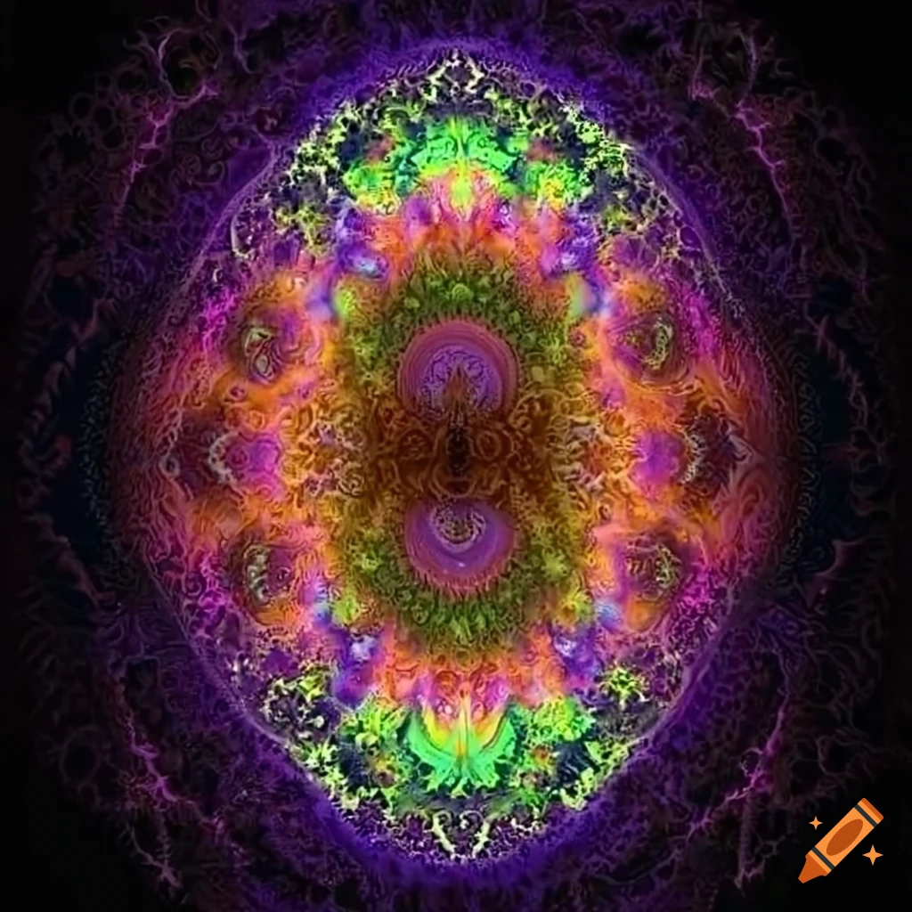 Fractal patterns in a unique hair style on Craiyon