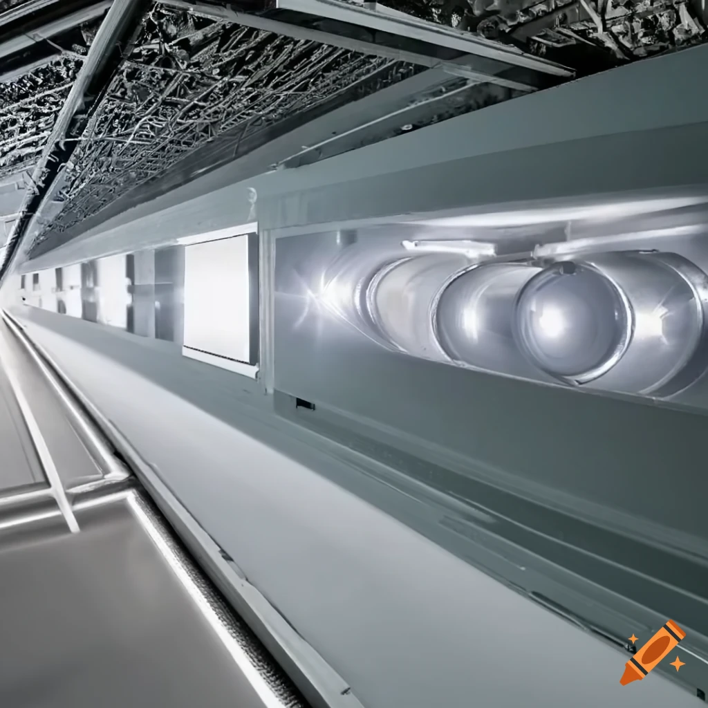 Sci-fi tunnel decor on Craiyon