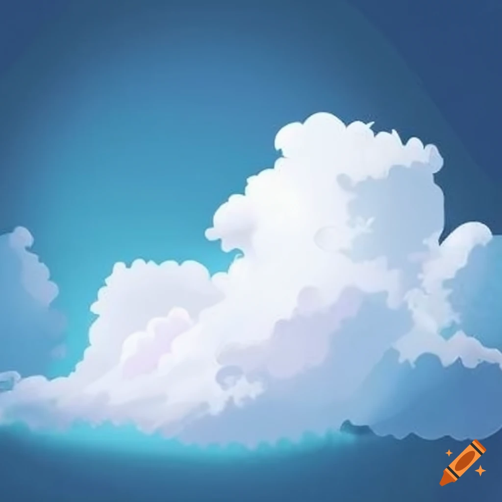 Minimalist stencil art of a white cloud on Craiyon