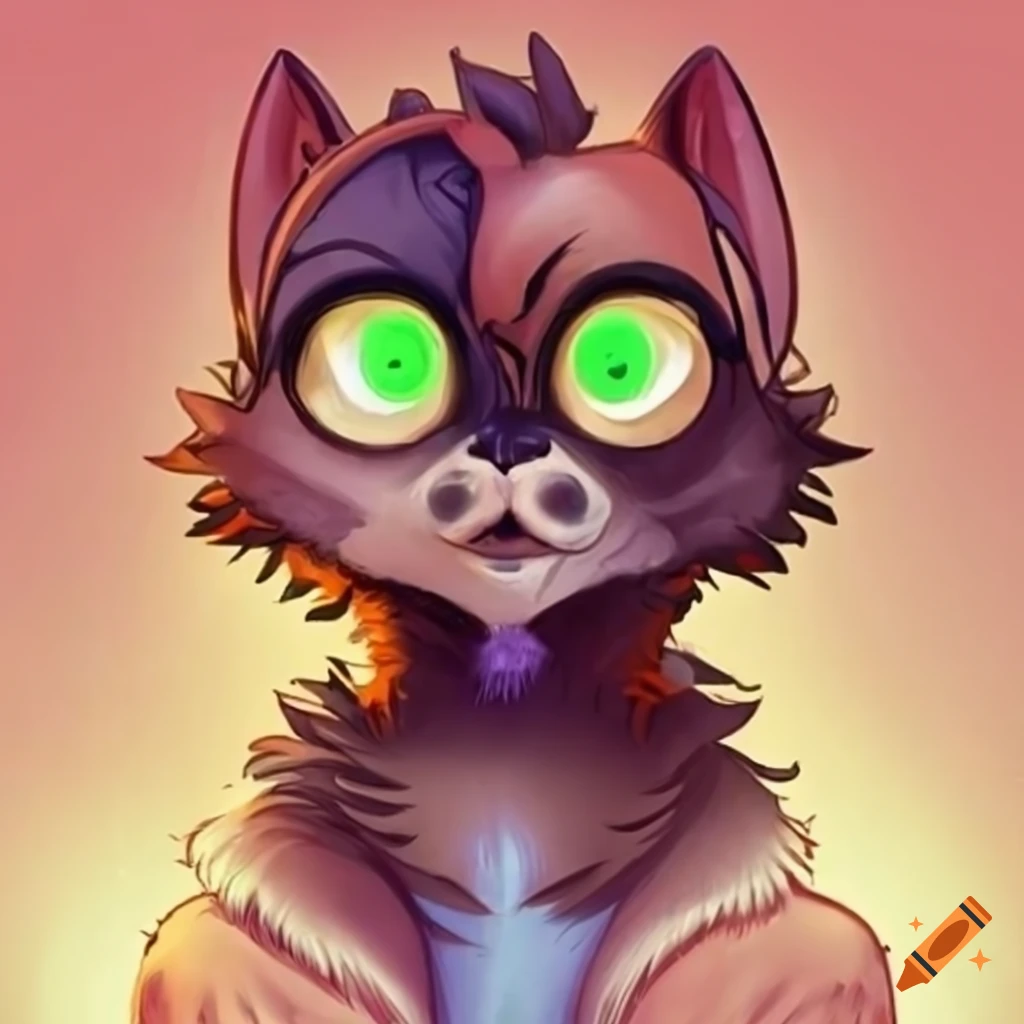 Illustration of a fursona