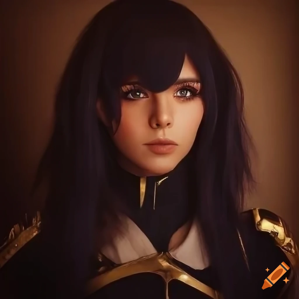 Close-up portrait of lucina cosplay on Craiyon
