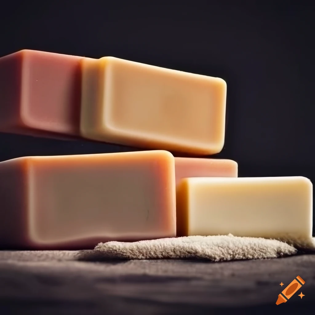 Artisan soap-making process at koja village factory on Craiyon