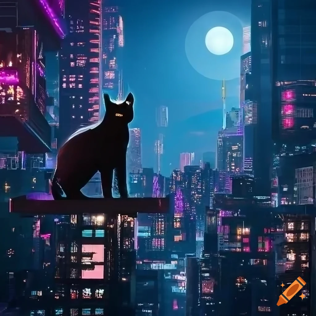 Cats crossing shibuya scramble at night on Craiyon