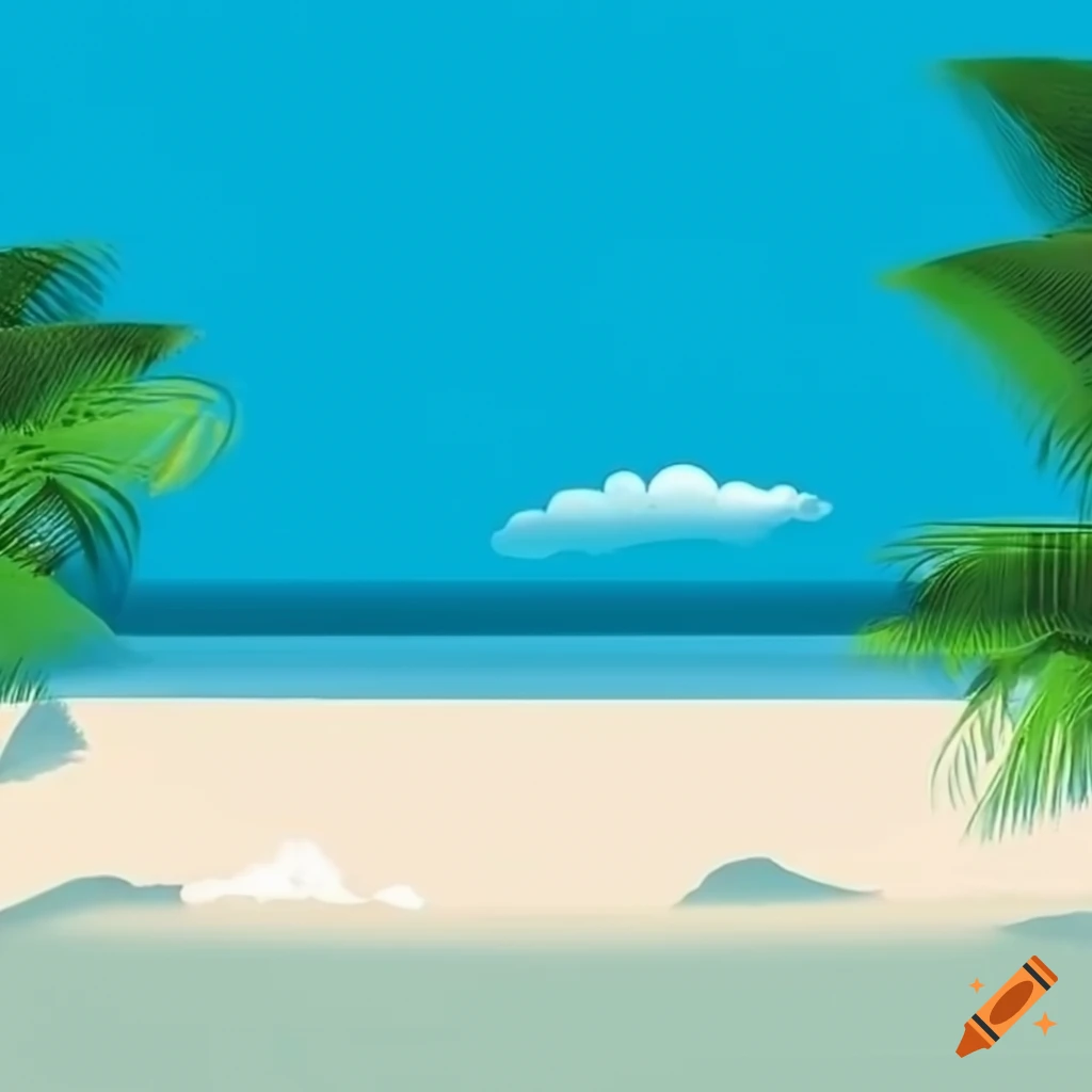 Beach background on Craiyon