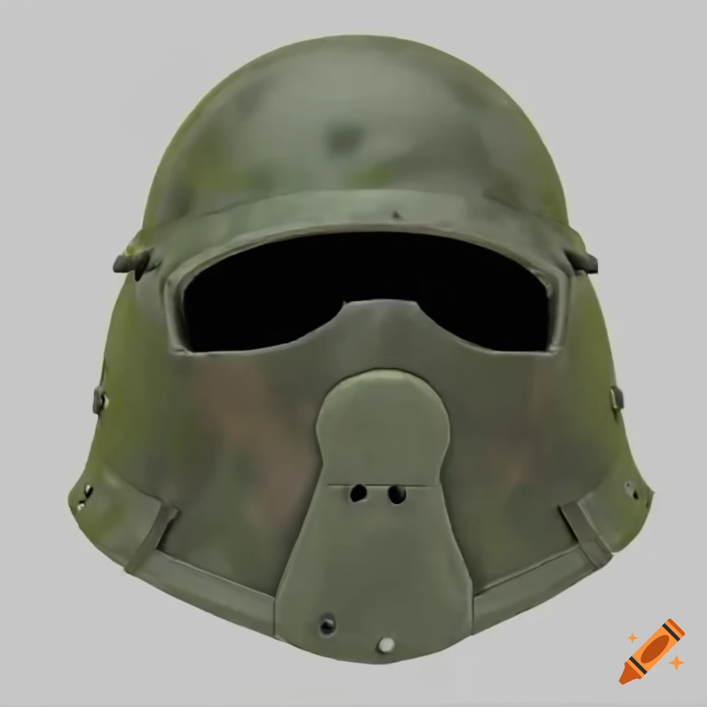 Ww2 sovietic propaganda-style helmet on Craiyon