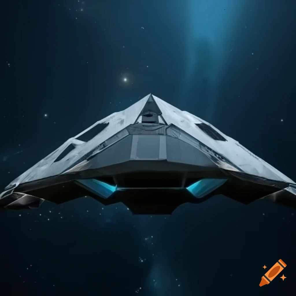 Spaceship dodecahedron in interstellar space on Craiyon