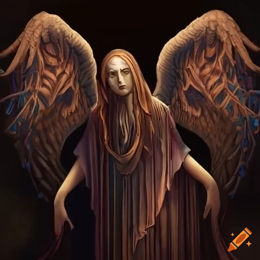 Biblically accurate angel artwork on Craiyon