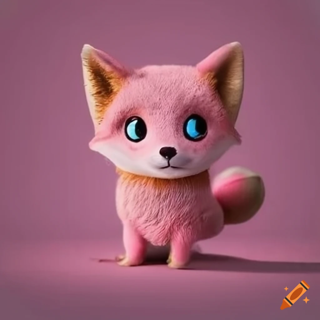 Pink fox on Craiyon