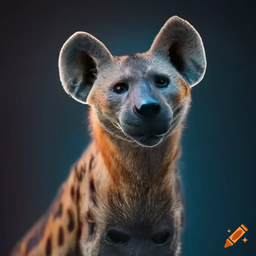 Hyena on a white background on Craiyon