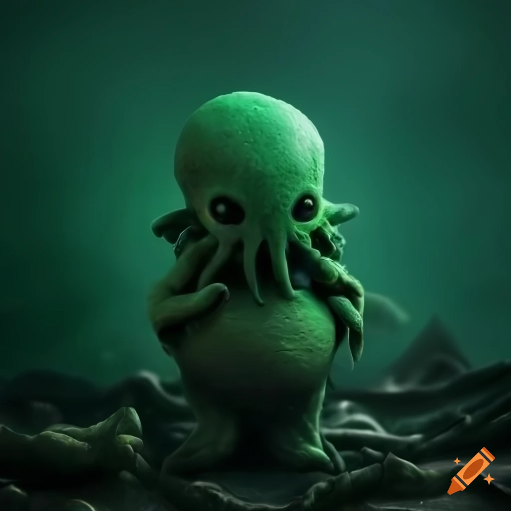 Adorable cthulhu in a christmas theme on Craiyon
