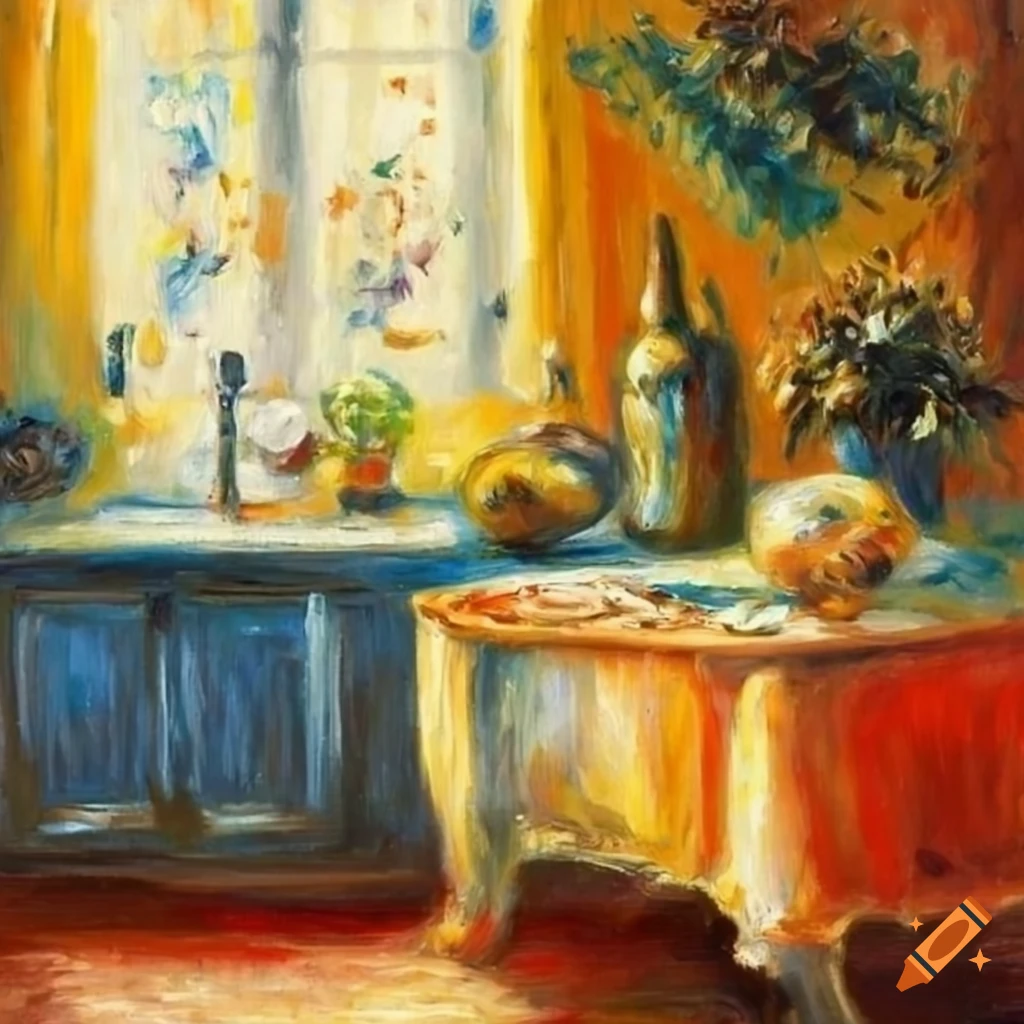 Vintage kitchen setting inspired by charles folkard on Craiyon