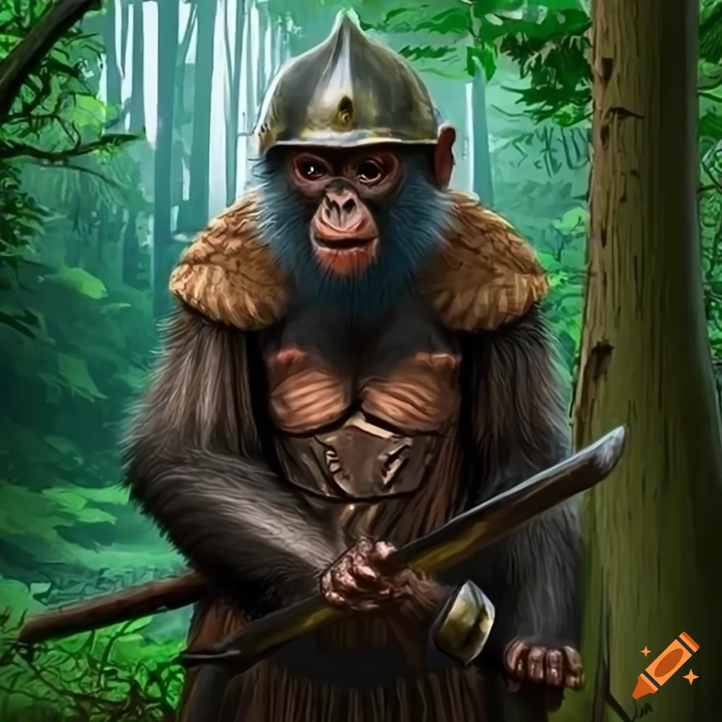 Mad military monkey on Craiyon