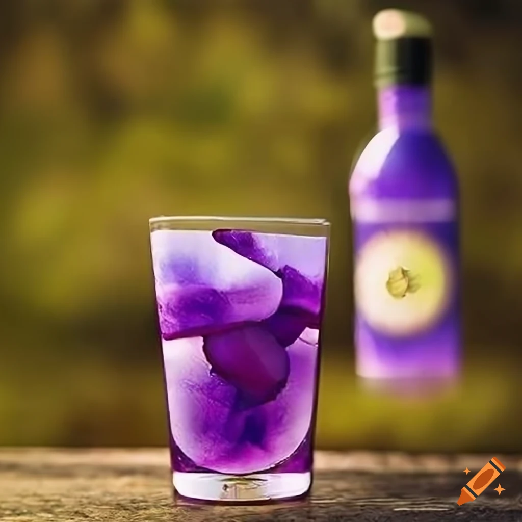 Vibrant and refreshing images of 'Violet Bliss' iced tea on Craiyon