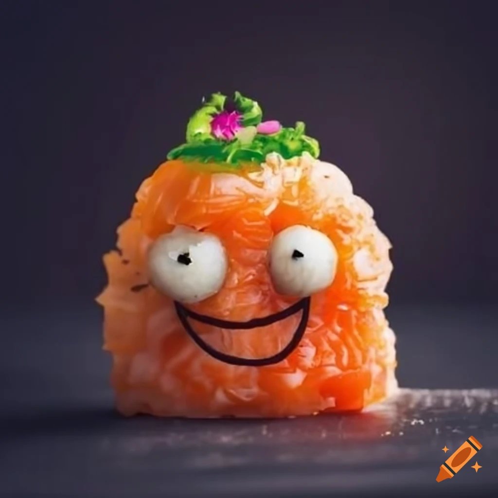 Cute sushi with a happy face