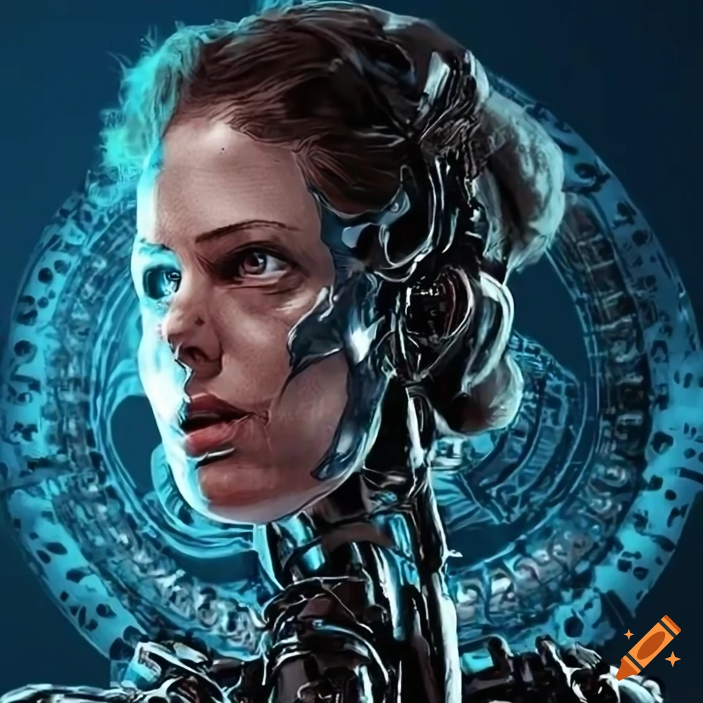 Artwork of ellen ripley and t-800 terminator cyborg on Craiyon