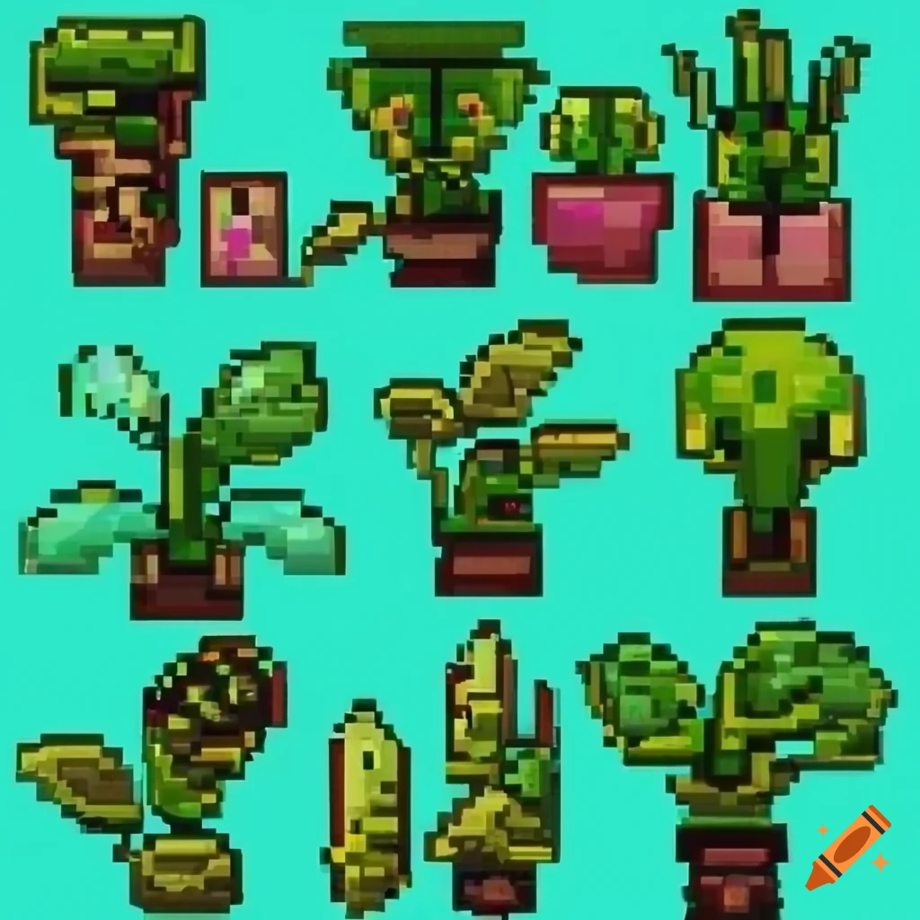 16-bit style artwork of an exotic plant on Craiyon