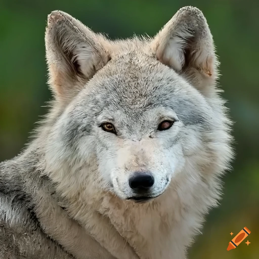 Grey wolf snarling on Craiyon