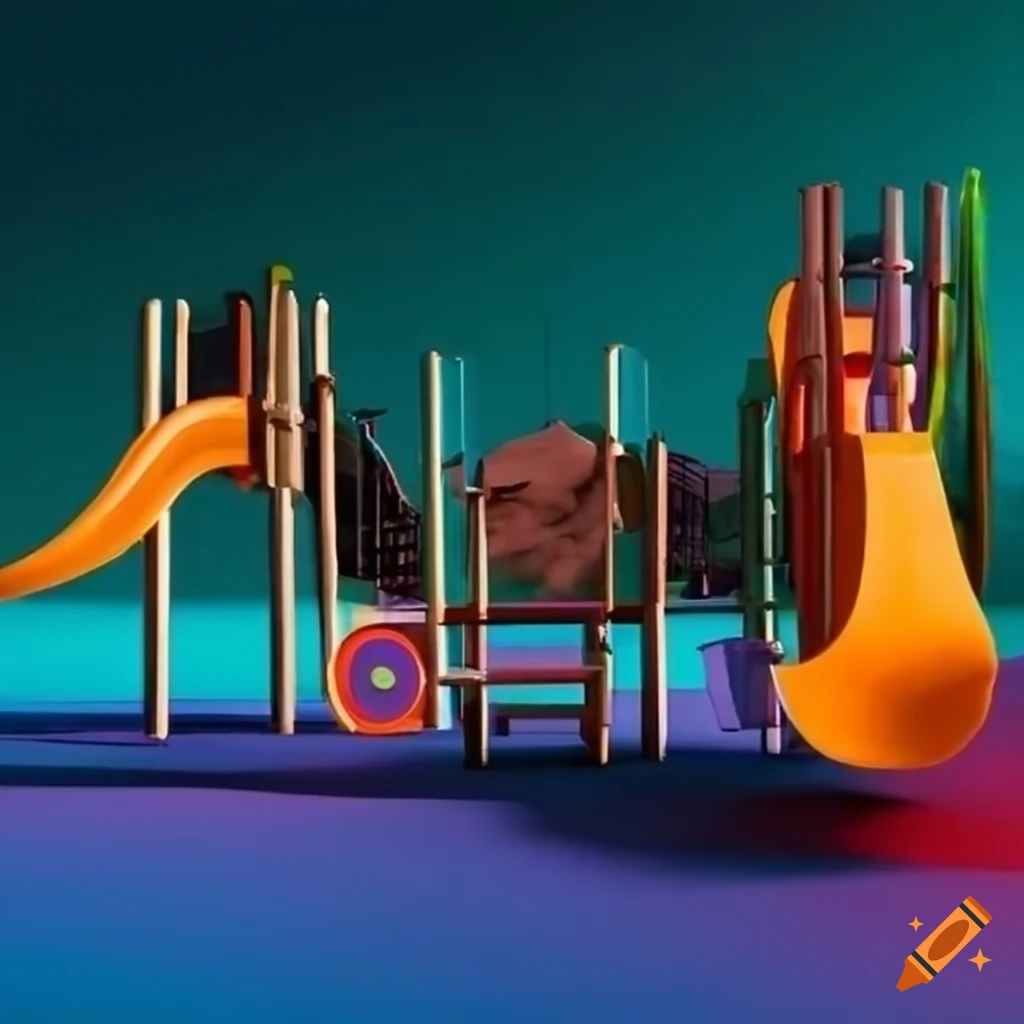 Colorful and surreal playground