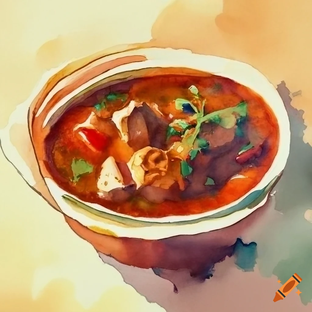 Vibrant water color illustration of lumpia on Craiyon
