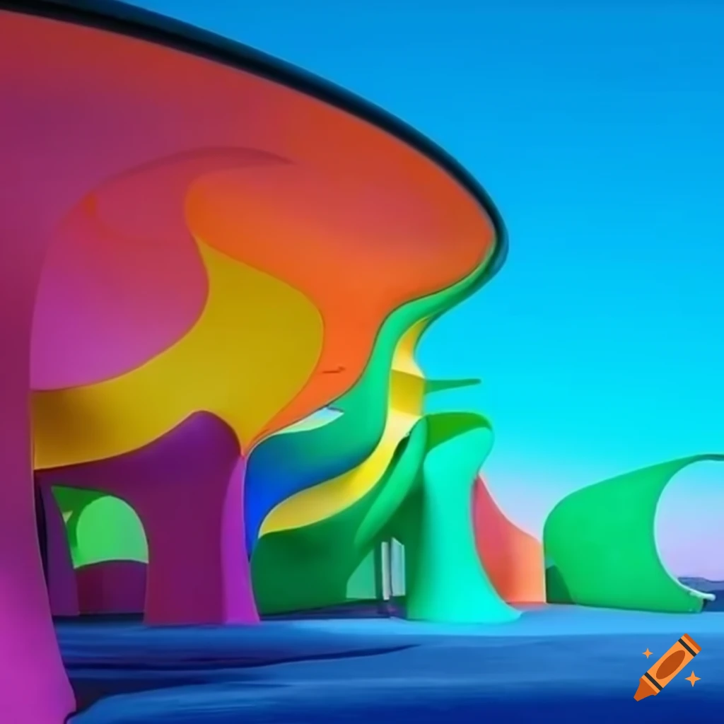 Colorful dome structure on Craiyon
