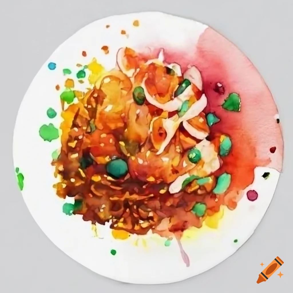 Watercolor painting of kimchi fried rice - Craiyon