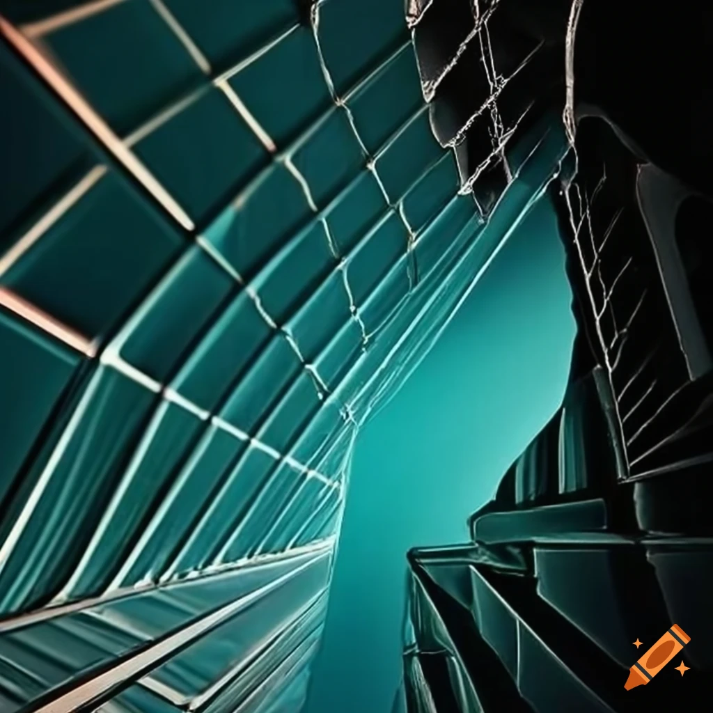 Penrose triangles optical illusion in surreal white and black ...