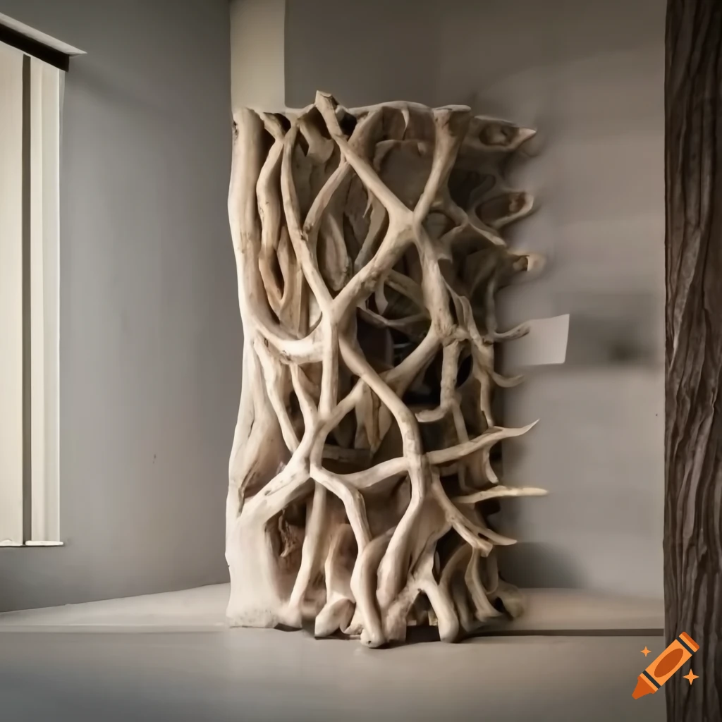 Abstract concrete structure with mangrove root design on Craiyon