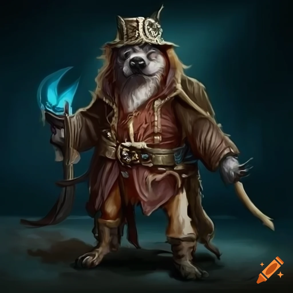 Dog, fantasy style on Craiyon