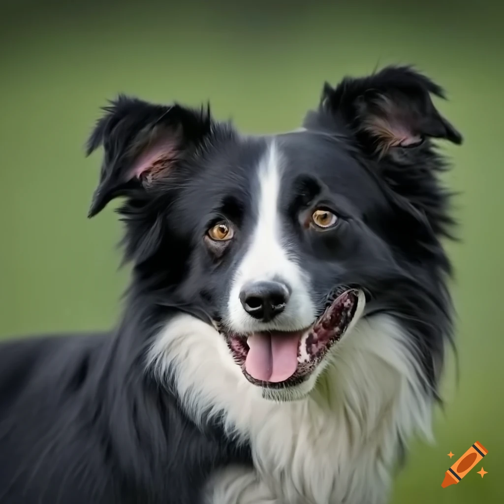 Border collie dog on Craiyon