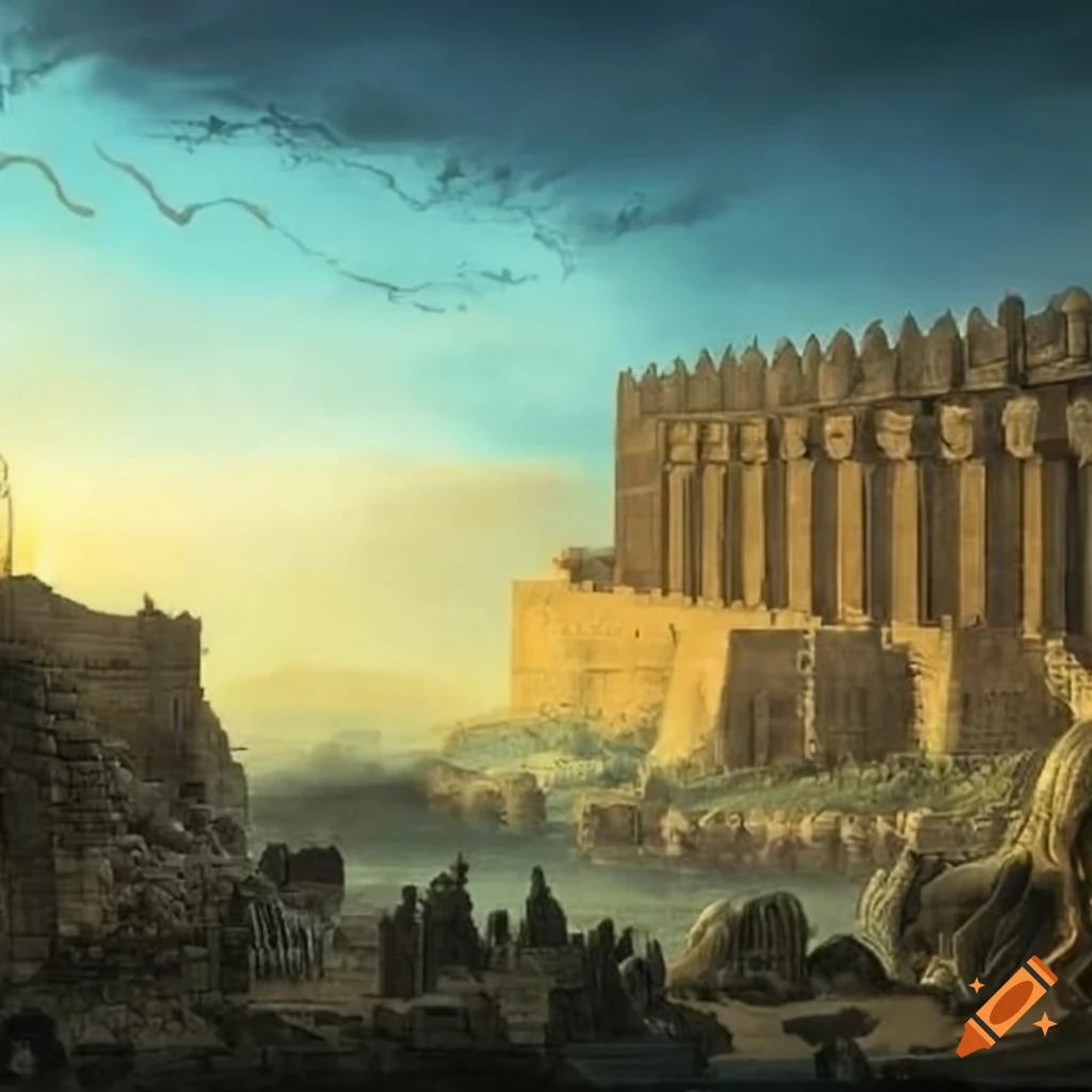 Ancient nephite architecture on Craiyon