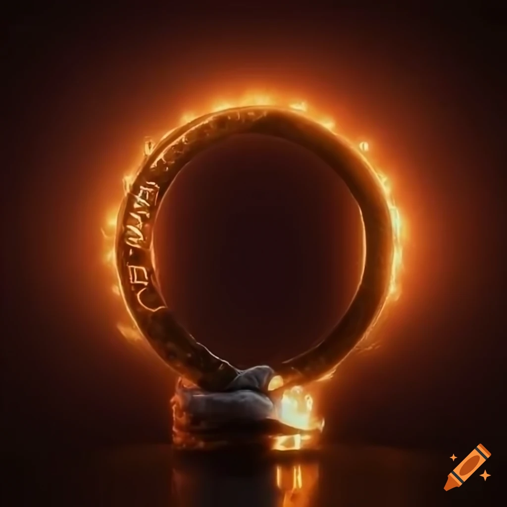 Image of the ring of solomon with runes and cinematic lighting on Craiyon