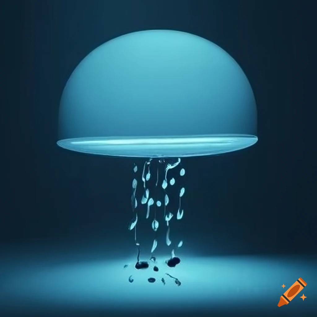 Rain simulation lamp on Craiyon