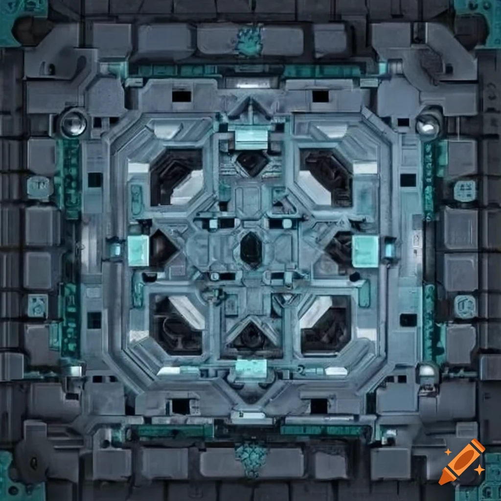 Sci-fi tile design for board game room