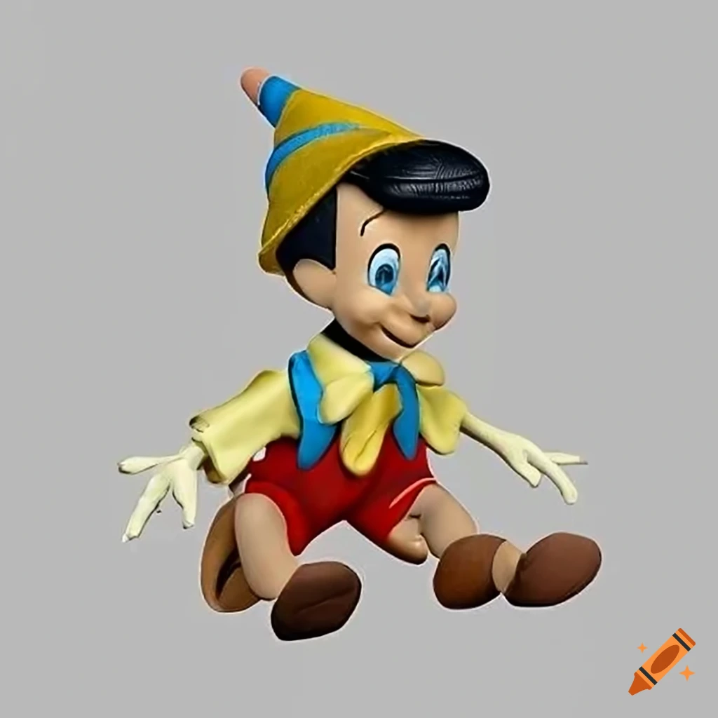 Lifelike 3D model of Pinocchio on Craiyon
