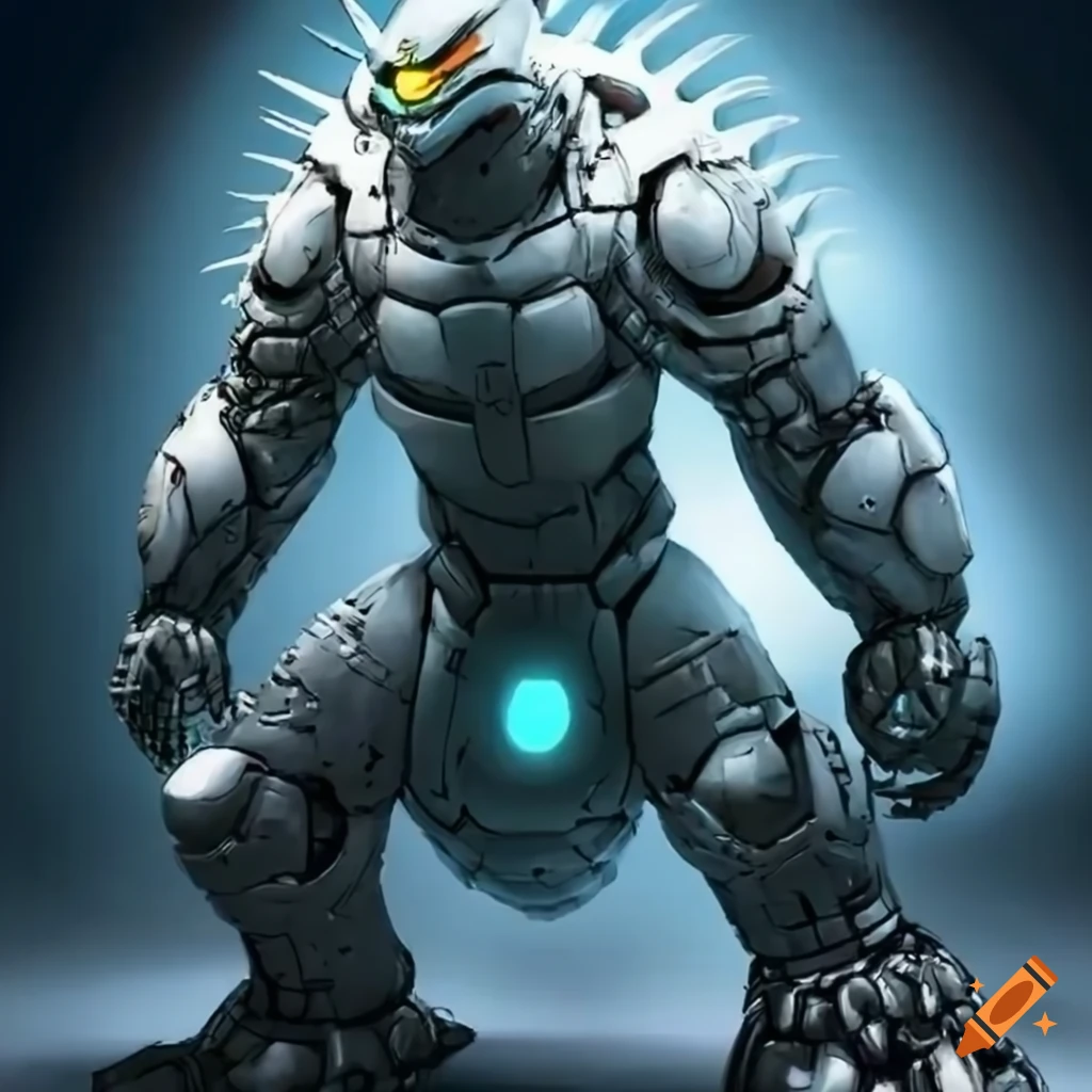 Black snapping turtle kaiju cyborg in futuristic armor on Craiyon