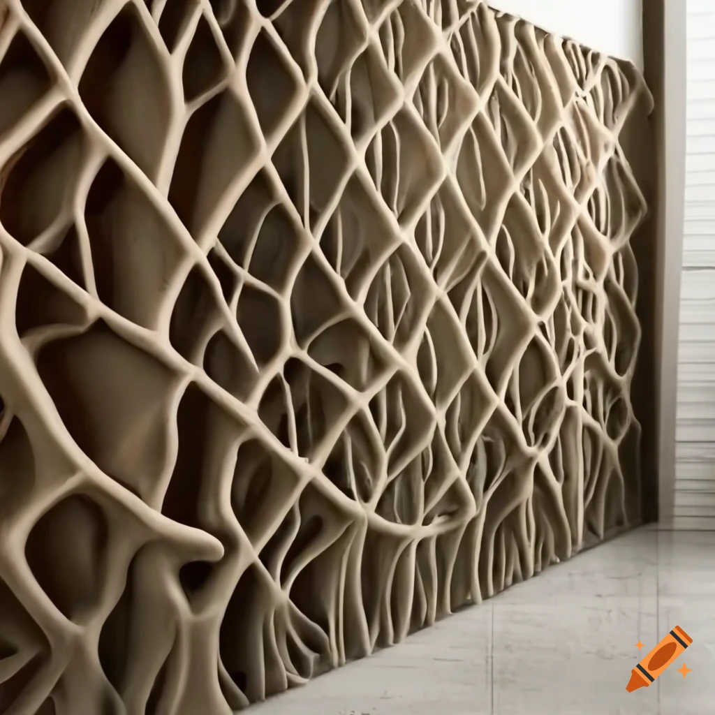 Mangrove root pattern 3D printed concrete decor on Craiyon