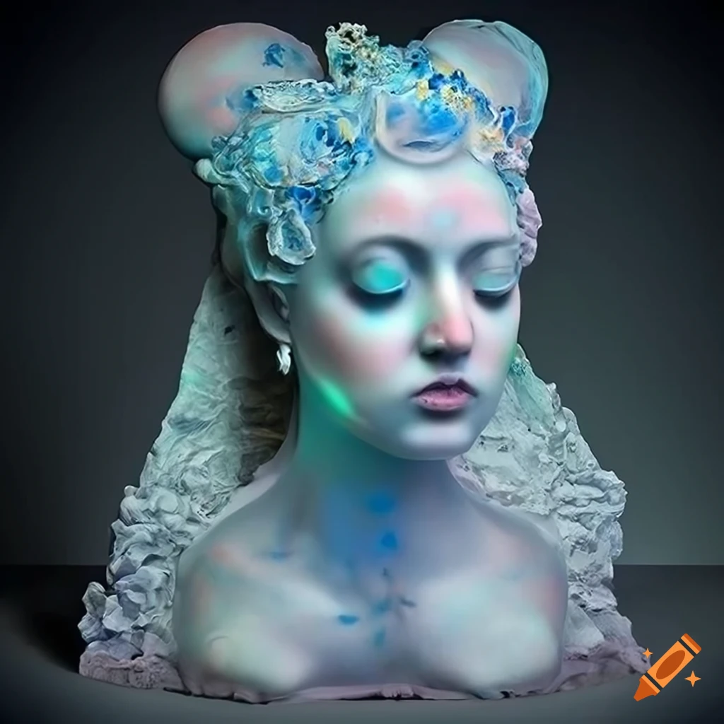 Sculpture with intricate details and vibrant colors on Craiyon