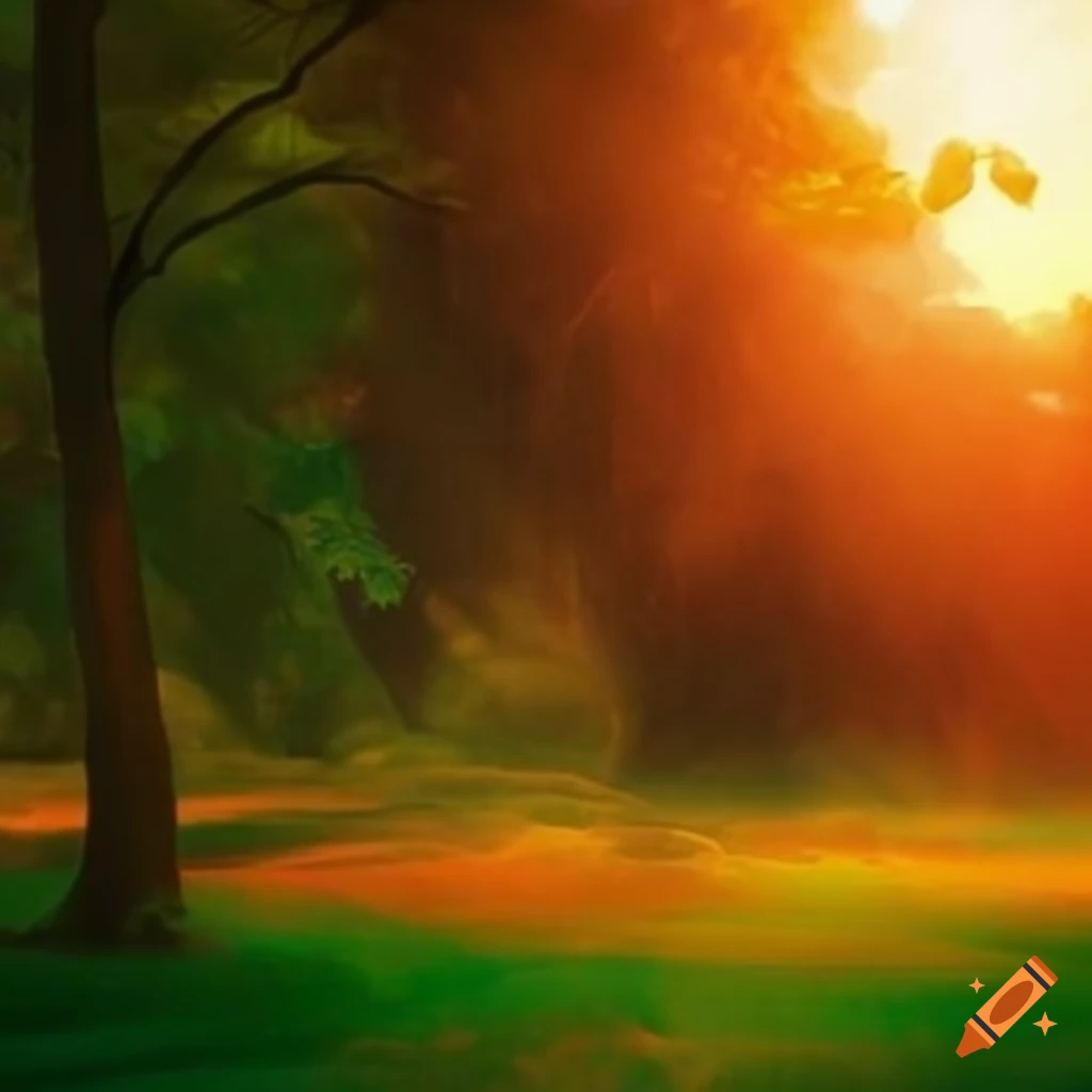 Semi-realistic background of a park on Craiyon