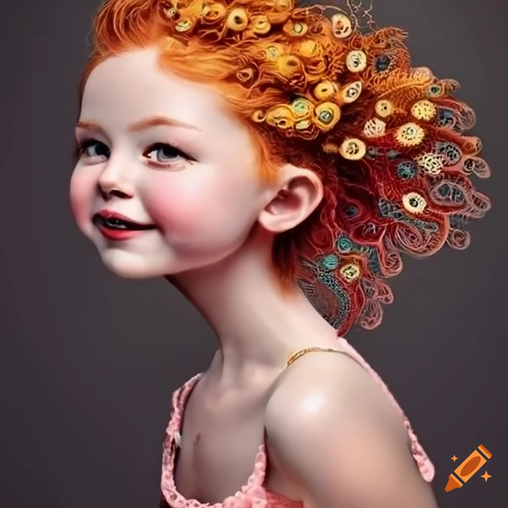 Creative hairstyle featuring spaghetti on Craiyon